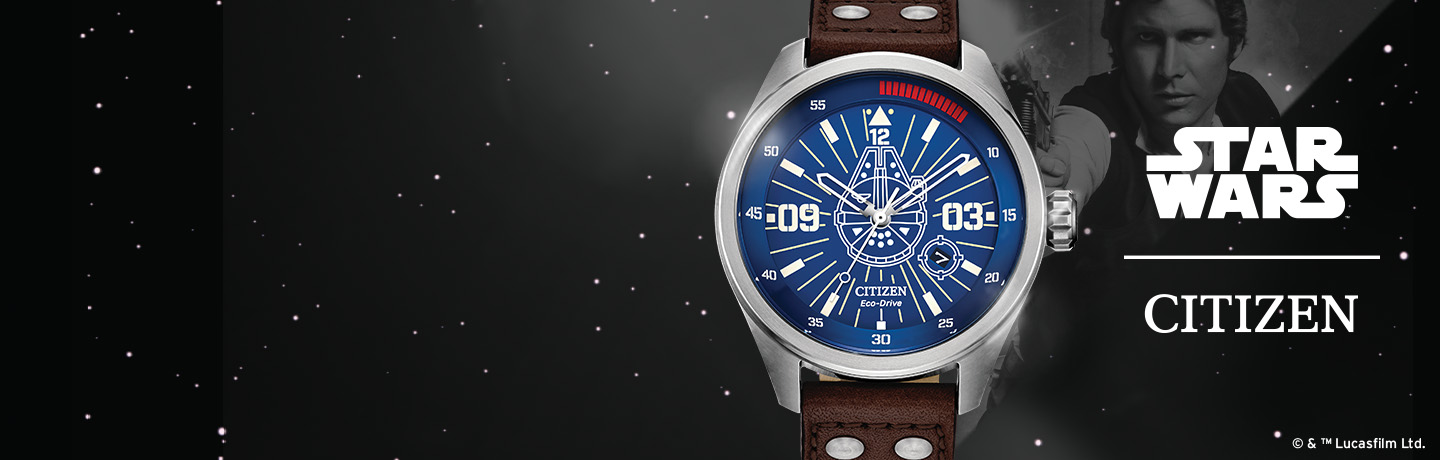 Star Wars Citizen Eco-Drive Watches: Han Solo & Luke Skywalker | REEDS ...