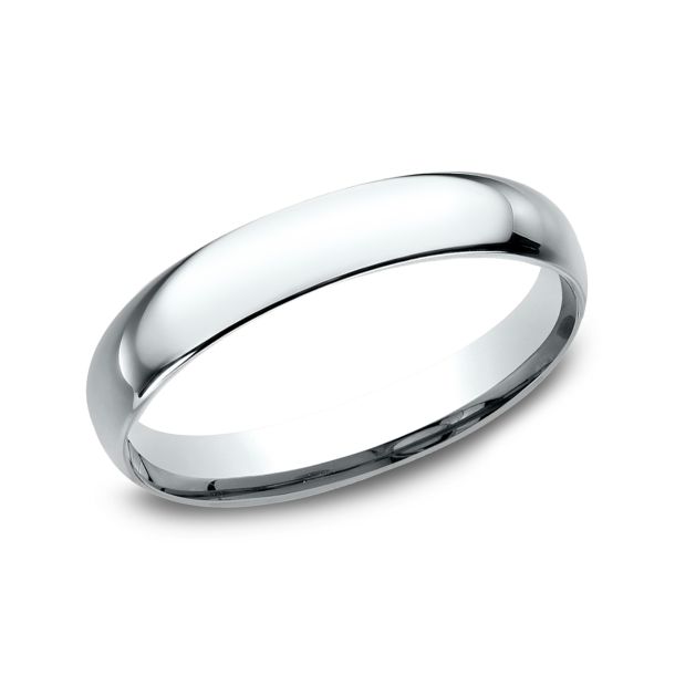 10k White Gold 3mm Comfort Fit Plain Wedding Band Size 11.5