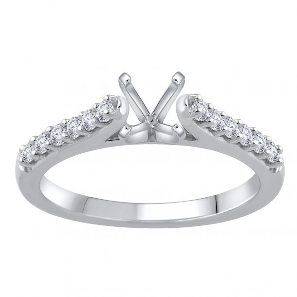 1/3ctw Diamond White Gold Engagement Ring Setting | Design Collection ...