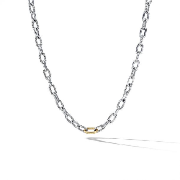 David Yurman DY Madison Chain Necklace with 18K Yellow Gold | REEDS ...