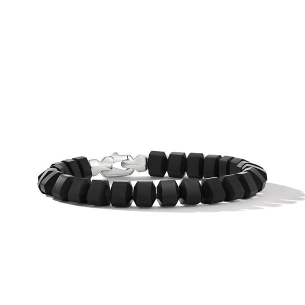 David Yurman Spiritual Beads Bracelet in Sterling Silver with Black Onyx