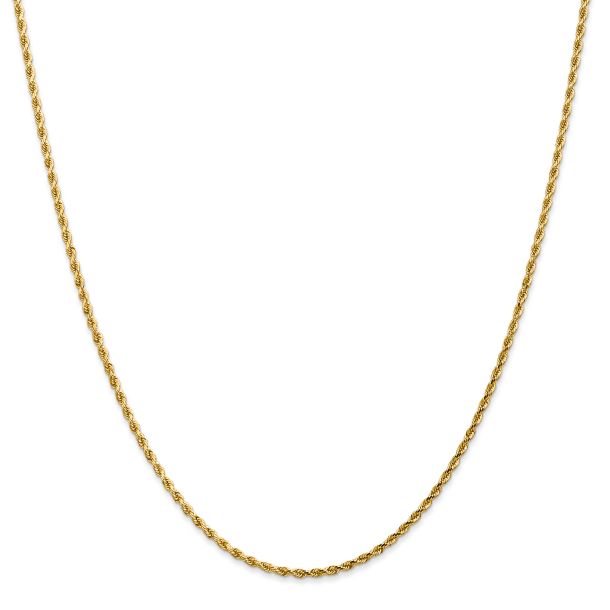 Diamond-Cut Rope 10k Yellow Gold Chain Necklace 1.75mm | REEDS Jewelers