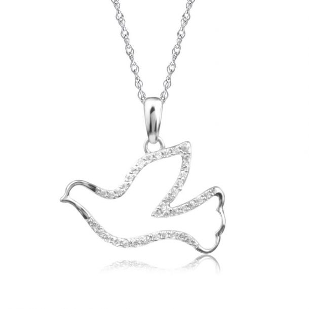 Diamond Dove Pendant 1/5ctw | REEDS Jewelers
