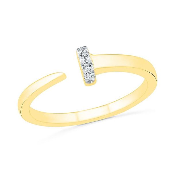 Diamond Rectangle Deconstructed Ring 1/20ctw | REEDS Jewelers