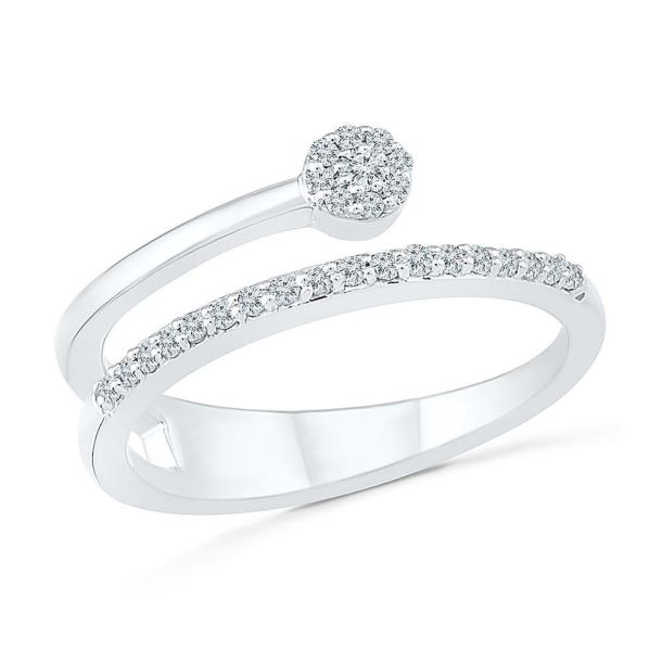 Diamond Single Cluster Deconstructed Ring 1/6ctw - Size 5 | REEDS Jewelers