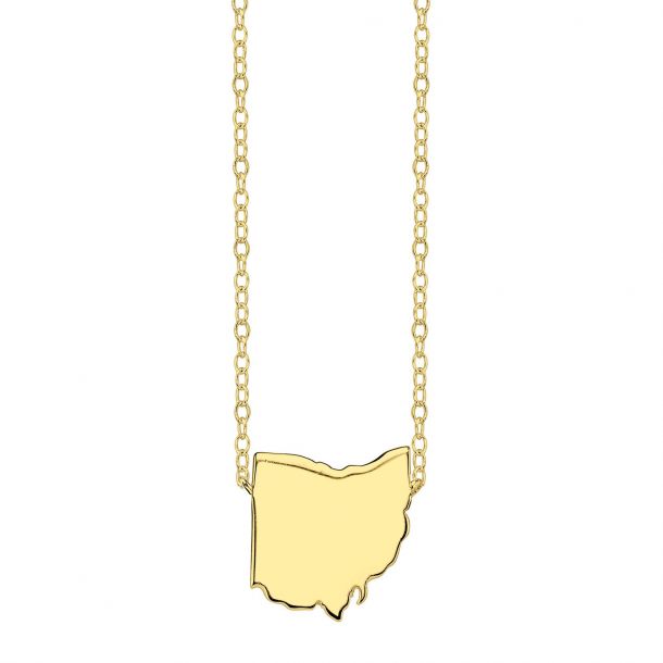 Gold Plated Ohio State Necklace | REEDS Jewelers