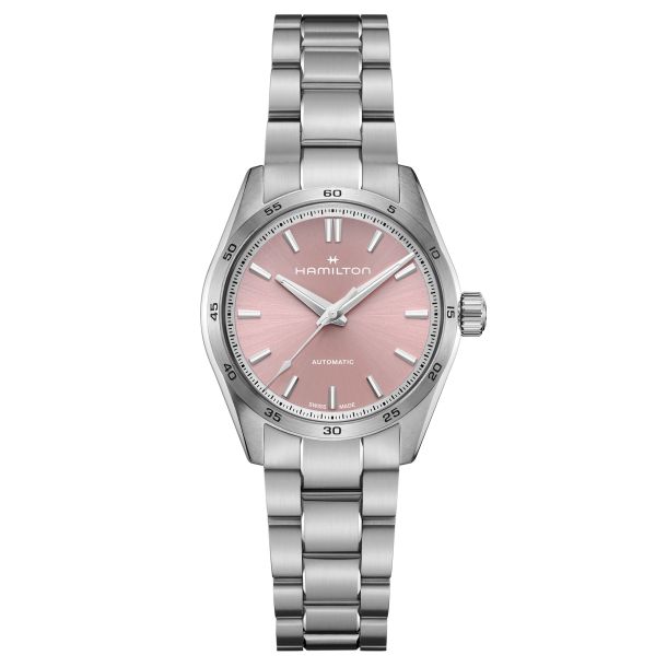 Hamilton Jazzmaster Performer Auto Pink Dial Stainless Steel Bracelet ...