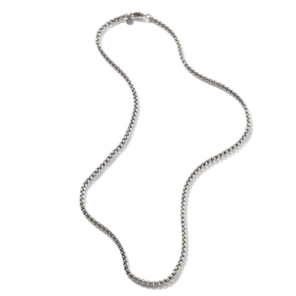 John Hardy Box Chain Sterling Silver Necklace | 3.7mm | REEDS Jewelers