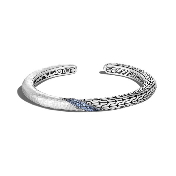 John Hardy Classic Chain 6mm Twisted Hammered Silver Kick Cuff with ...