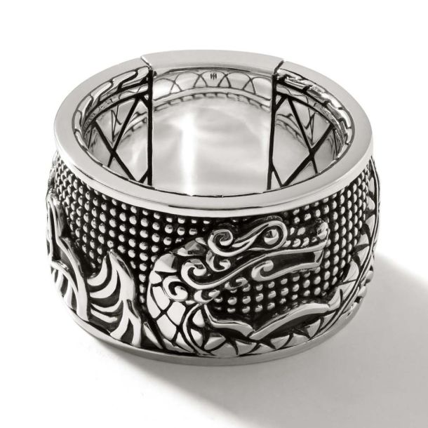John Hardy Sterling Legends Naga Dragon Ring Silver