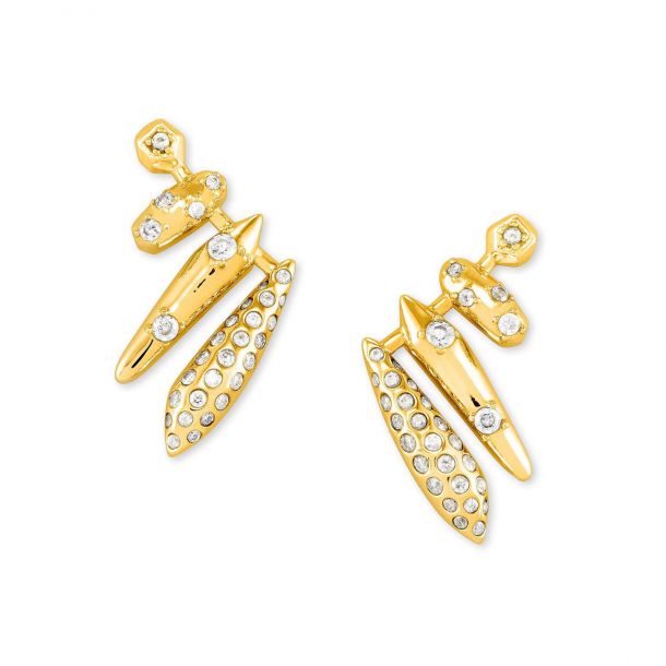 Kendra Scott Selena Ear Climber Earrings Gold Plated