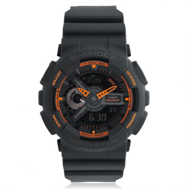 Men's Casio G-Shock Classic Grey and Neon Orange Ana-Digi Watch | REEDS ...