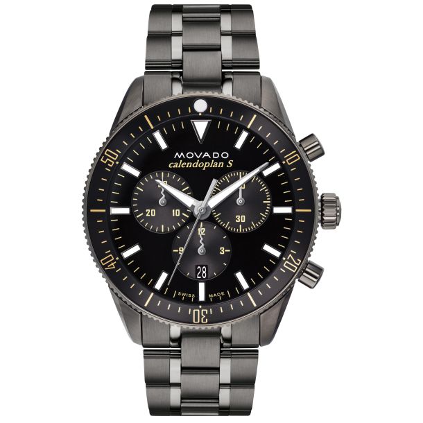 Movado Heritage Series Calendoplan S Chronograph Grey Ion-Plated ...