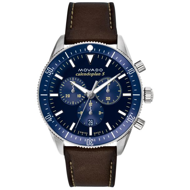 Movado Heritage Series Calendoplan S Chronograph Stainless Steel Case ...