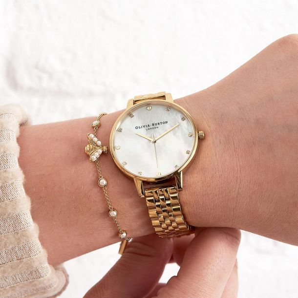 Olivia burton pearl bee bracelet store