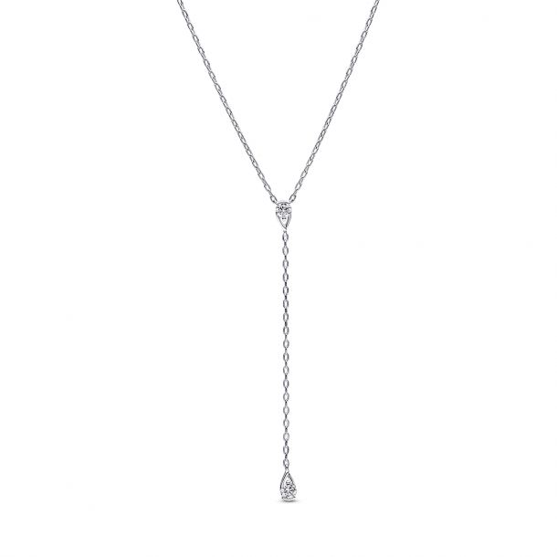 Pandora Brilliance .30ctw Lab-Grown Diamond White Gold Drop Necklace ...