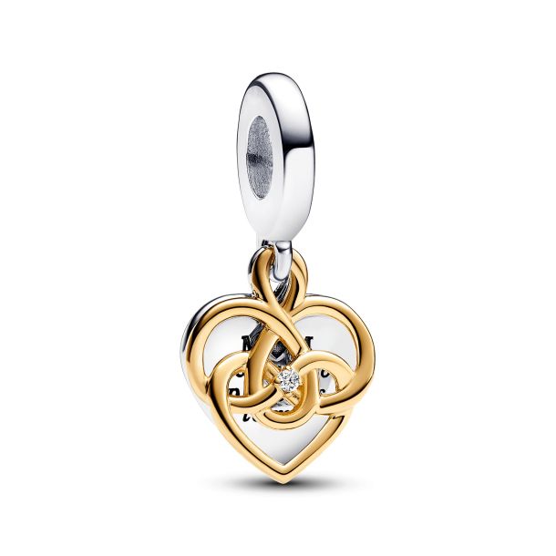 Pandora Lab-Grown Diamond Engravable Mom Double Dangle Charm | REEDS ...