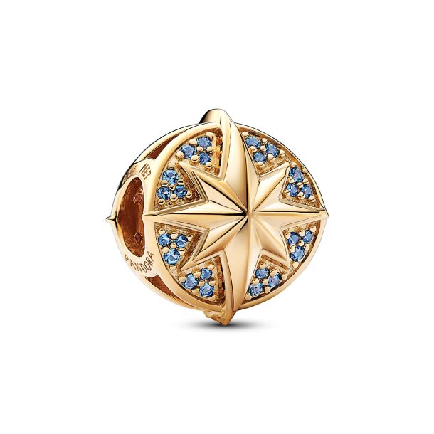 Pandora Marvel Captain Marvel Insignia Charm | Gold-Plated | REEDS Jewelers