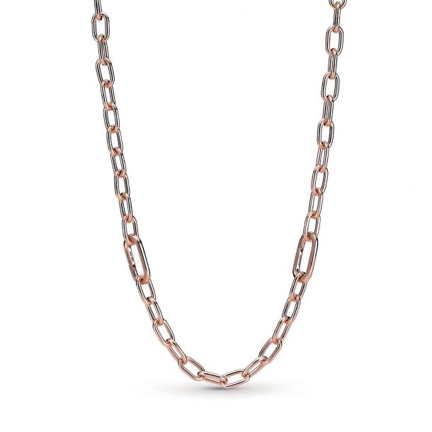 Pandora ME Link Chain Necklace Rose Gold Plated REEDS Jewelers
