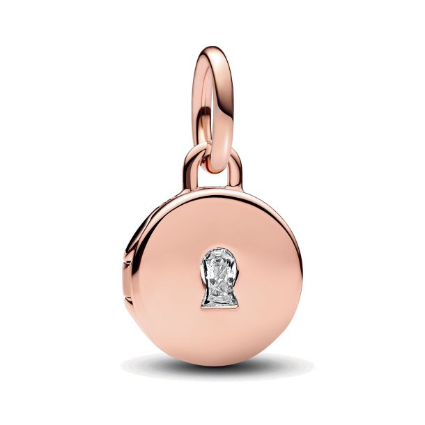 Pandora Openable & Engravable Love Locket Rose Gold-Plated Dangle Charm ...