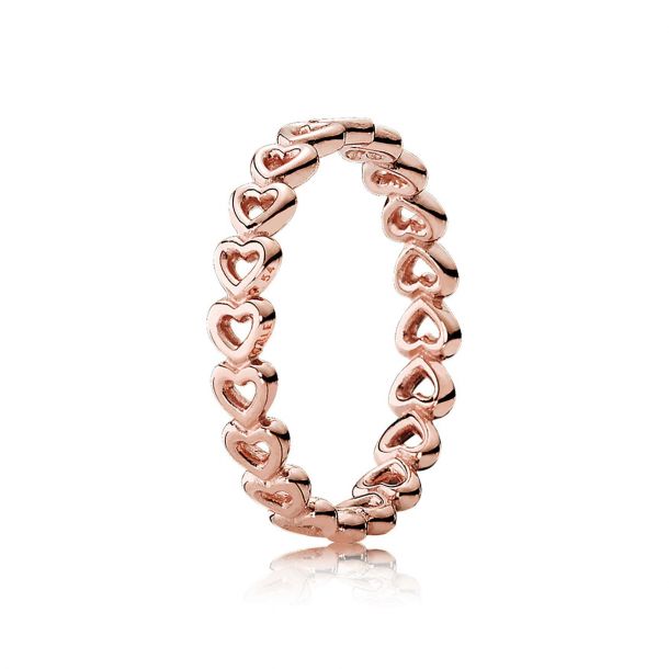 Pandora Linked Love Ring, Rose Gold-Plated | REEDS Jewelers