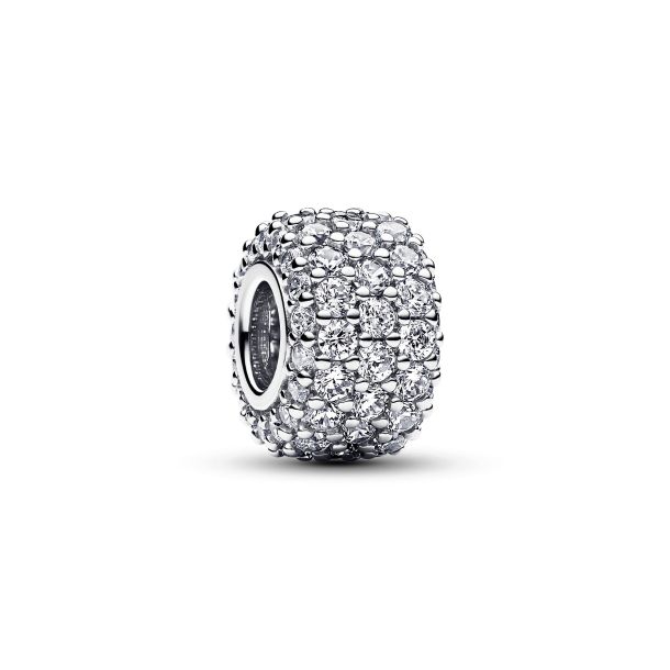 Pandora Sparkling Pavé Triple-Row Charm | REEDS Jewelers