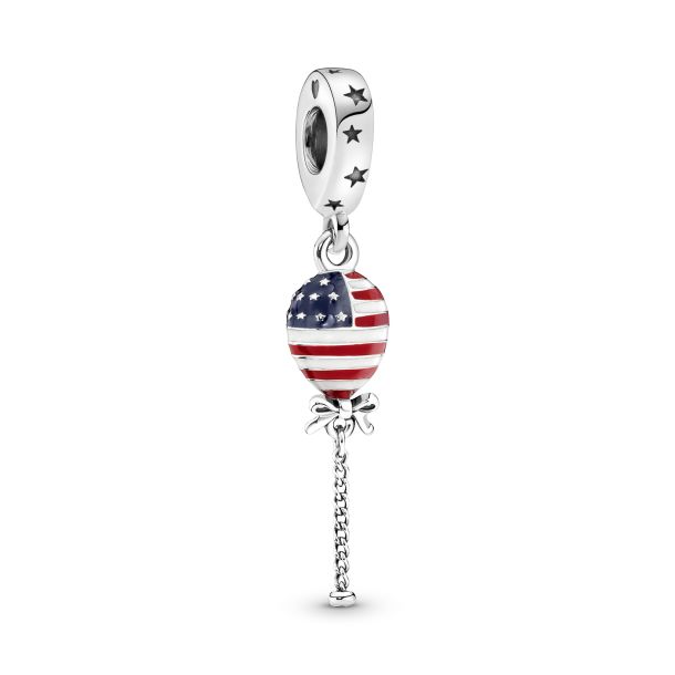 Pandora Stars, Stripes & Bow Balloon Dangle Charm | REEDS Jewelers