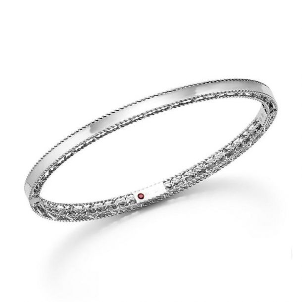Roberto Coin Symphony White Gold Bangle | REEDS Jewelers