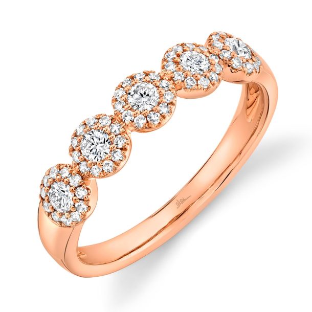 Shy Creation Diamond Multi-Halo Rose Gold Fashion Band 3/8ctw | REEDS ...