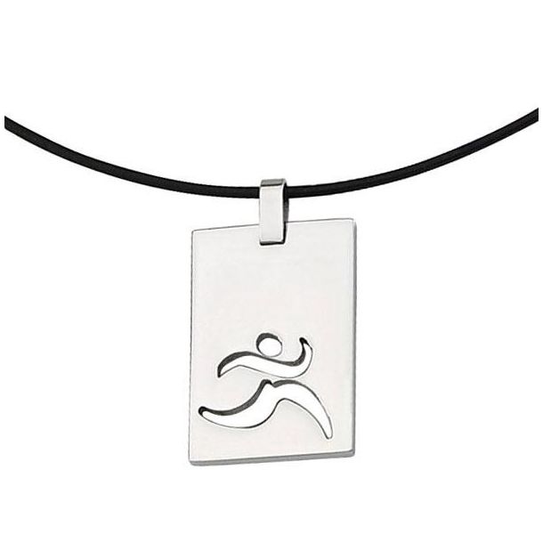 Stainless Steel Runner Cut Out Pendant | REEDS Jewelers
