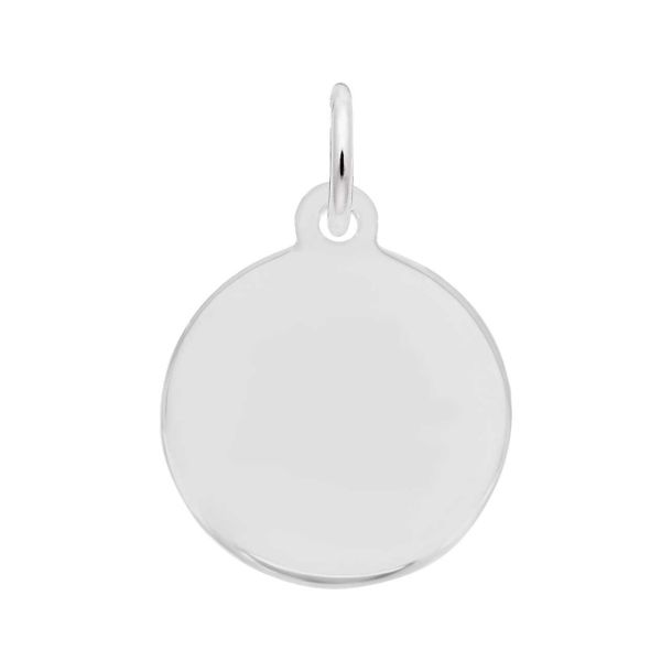 Sterling Silver Petite Disc Plain Flat Charm | REEDS Jewelers