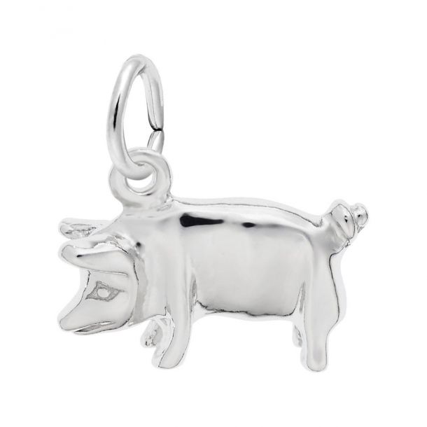 Sterling Silver Pig 3D Charm | REEDS Jewelers