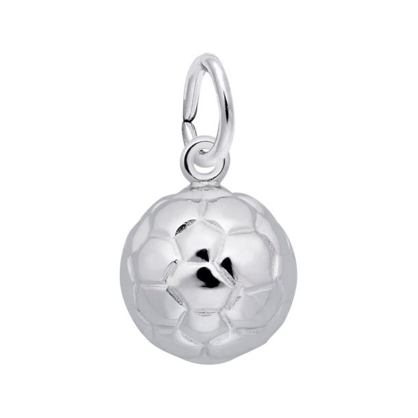 Sterling Silver Soccer Ball 3D Charm | REEDS Jewelers