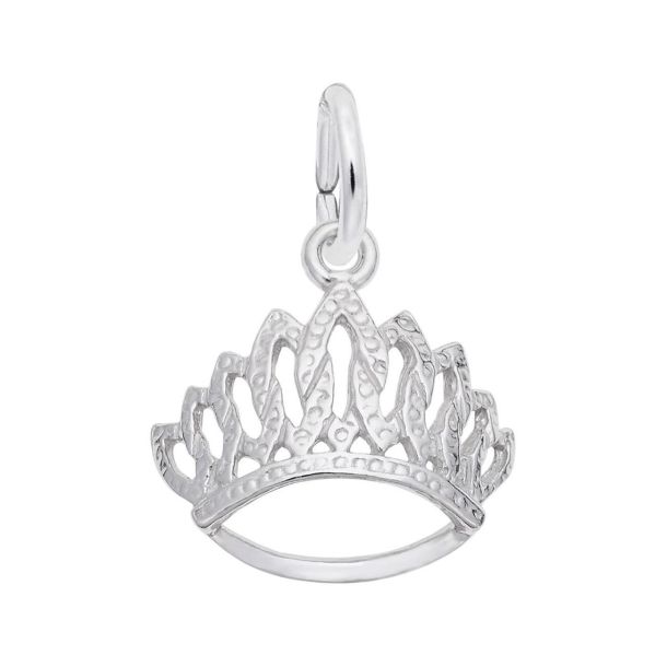 Sterling Silver Tiara 3D Charm | REEDS Jewelers