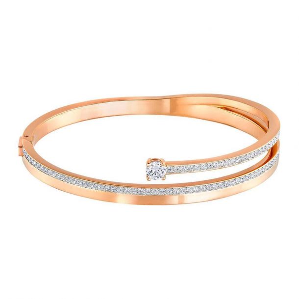 Swarovski Rose Gold-Tone Fresh Bangle | REEDS Jewelers