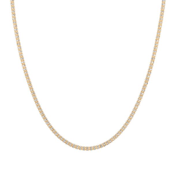 Two-Tone Gold Solid Ice Chain Necklace | 3.15mm | 20 Inches | REEDS ...