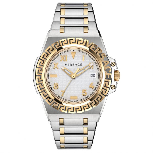 Versace Greca Reaction Two-Tone Bracelet Watch | 44mm | VE3I00422 ...
