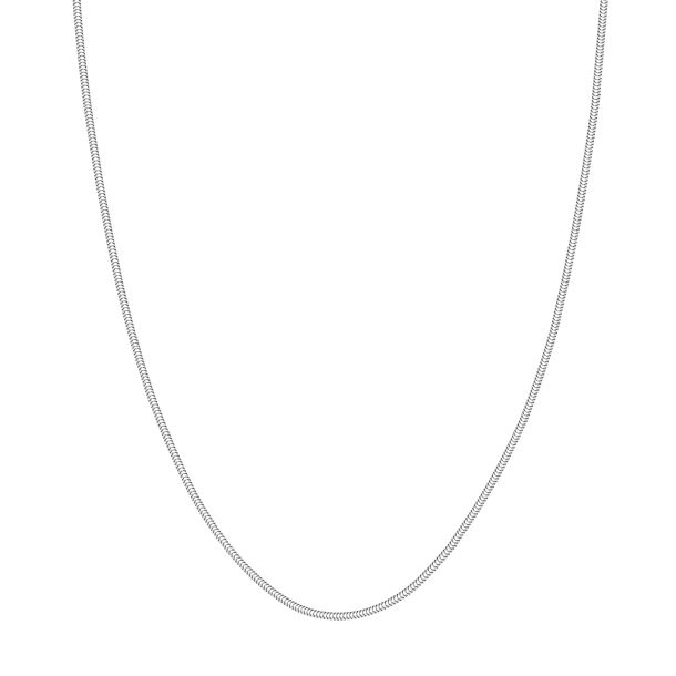 White Gold Hollow Snake Chain Necklace | 1.9mm | 16 Inches | REEDS Jewelers