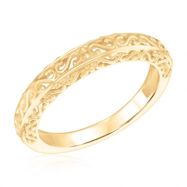 Yellow Gold Filigree Fashion Ring | REEDS Jewelers