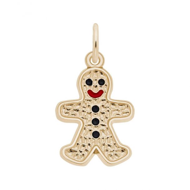 Yellow Gold Gingerbread Man Charm | REEDS Jewelers