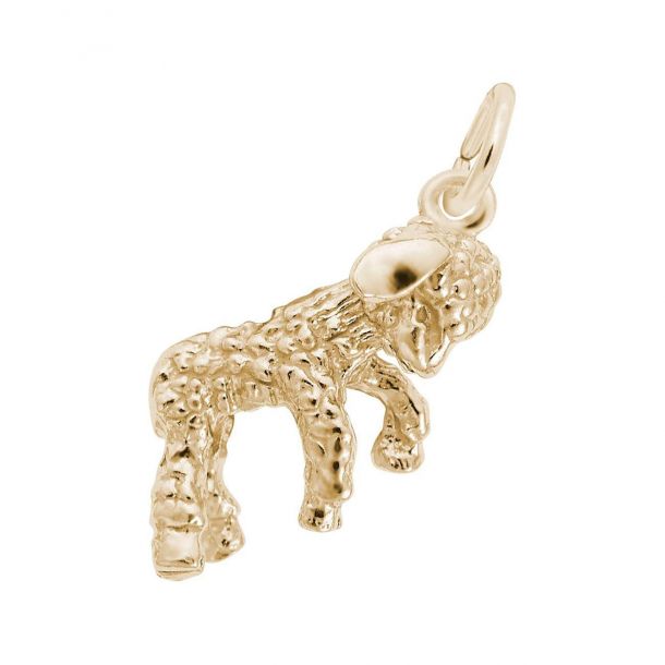 Yellow Gold Lamb Charm | REEDS Jewelers