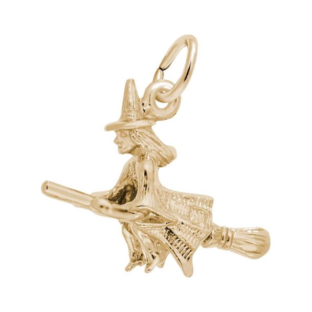 Yellow Gold Witch 3D Charm | REEDS Jewelers