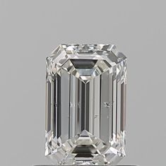 0.81 Carat Emerald Shape Earth Grown Diamond J Color SI2 Clarity ...