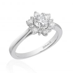 Enchanted Disney Fine Jewelry Elsa's Snowflake Diamond Engagement Ring ...