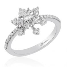Enchanted Disney Fine Jewelry Elsa's Snowflake Ring 1/4ctw - Size 7 ...