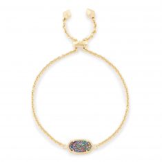 Kendra Scott Elaina Adjustable Bracelet in Multi Drusy | REEDS Jewelers
