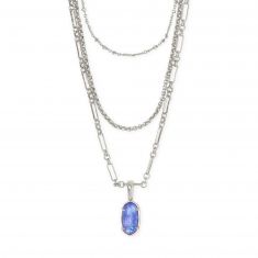 Kendra Scott Elisa Triple-Strand Layered Necklace in Iridescent Lilac ...