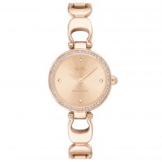 Ladies' COACH Park Sig C Rose Gold-Tone Bangle Watch 14503172 | REEDS ...