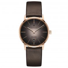 Men's Hamilton American Classic Intra-Matic Auto Brown Leather Strap ...