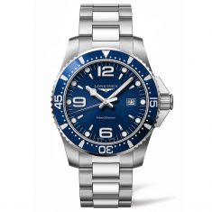 Men's Longines HydroConquest 44mm Blue Dial Diving Watch L38404966 ...